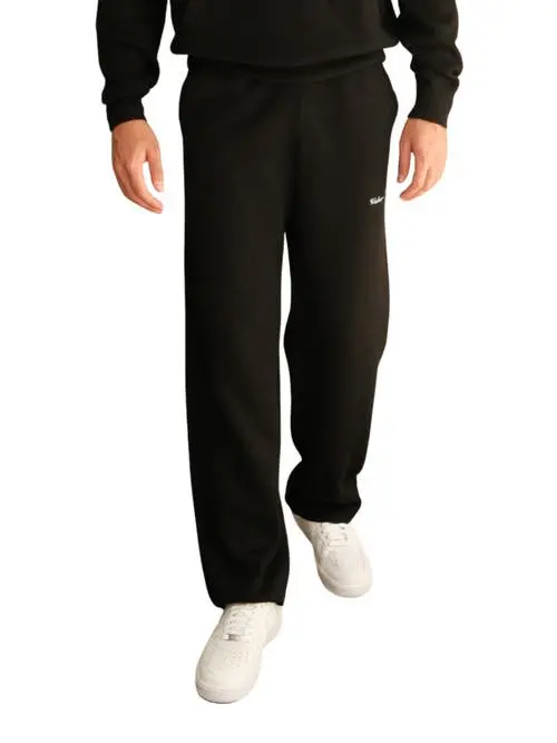 WALKER & HUNT Merino Blend Knitted Sweatpants - Black