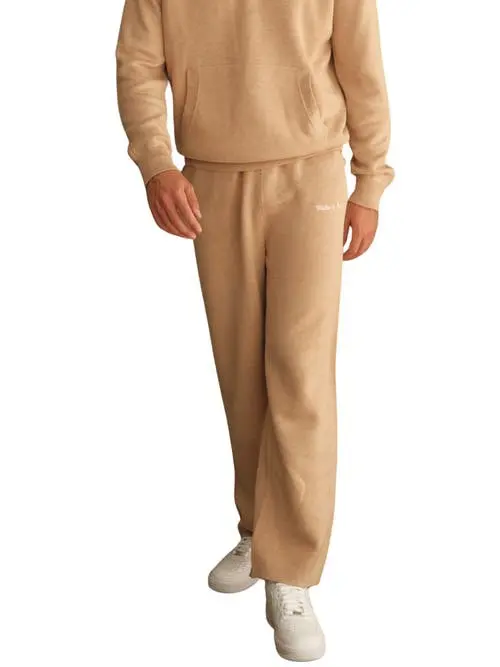 WALKER & HUNT Merino Blend Knitted Sweatpants - Mocha