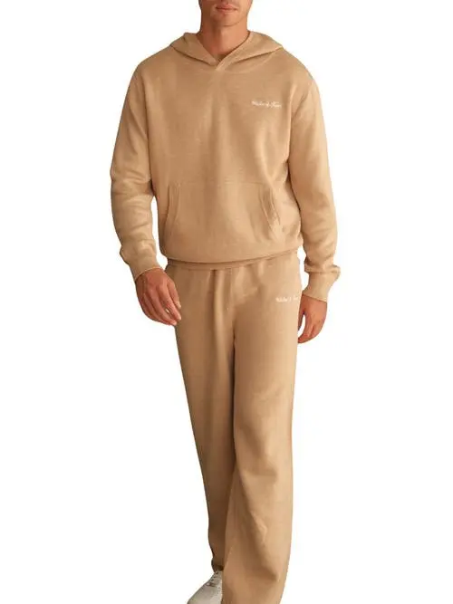 WALKER & HUNT Merino Blend Knitted Sweatpants - Mocha
