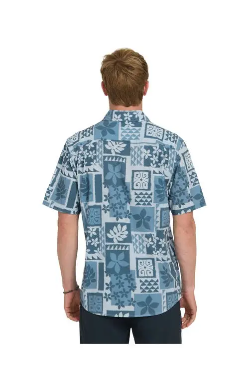 QUIKSILVER WATERMAN Sandy Cove Short Sleeve Shirt - Skyway
