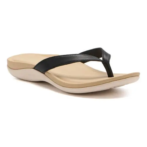 ABEO Oasis Flip Flop With Orthotic Footbed - Black