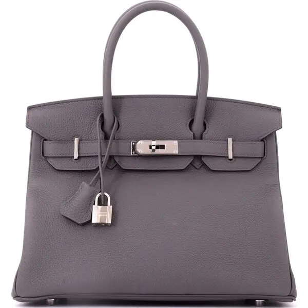Hermès Birkin Handbag Grey Togo With Palladium Hardware 30 - Etain