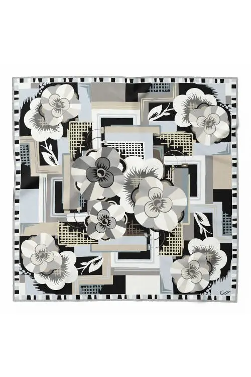ELIZABETTA Pierosilk Pocket Square For - Grey