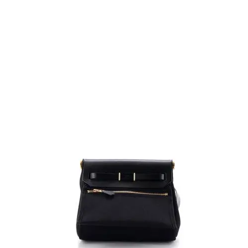 Hermès Herbag Zip Toile And Leather 20 - Black