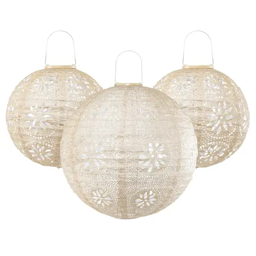 ALLSOP HOME & GARDEN Stella Luxe Boho Battery-powered Lantern - Pearl