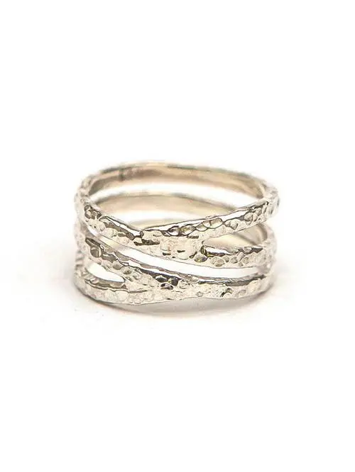 FAIR ANITA Esperanza Sterling Silver Adjustable Ring - Silver - 7