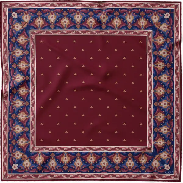 ELIZABETTA Enricosilk Pocket Square For - Burgundy
