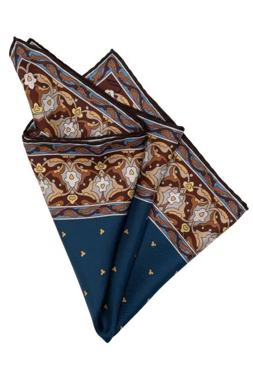 ELIZABETTA Enricosilk Pocket Square For - Dark Blue