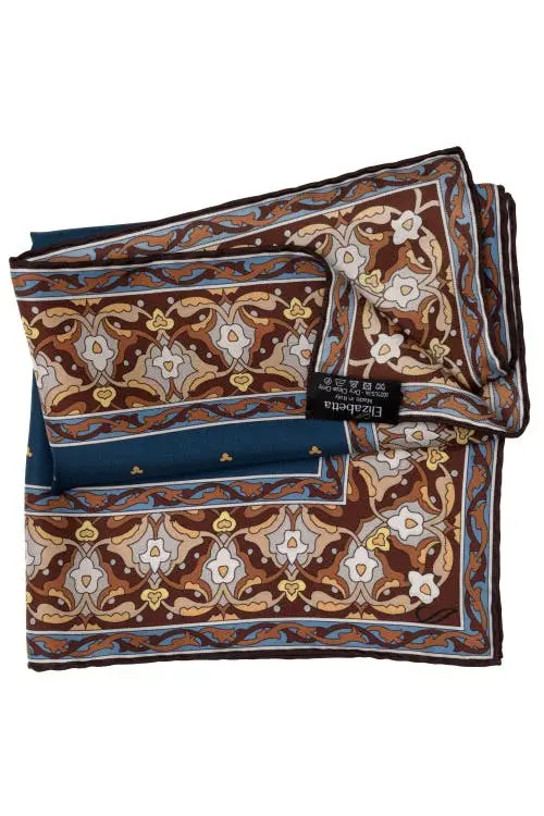 ELIZABETTA Enricosilk Pocket Square For - Dark Blue