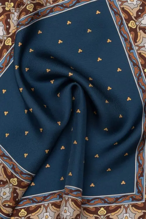 ELIZABETTA Enricosilk Pocket Square For - Dark Blue