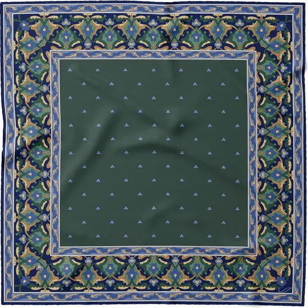 ELIZABETTA Enricosilk Pocket Square For - Green