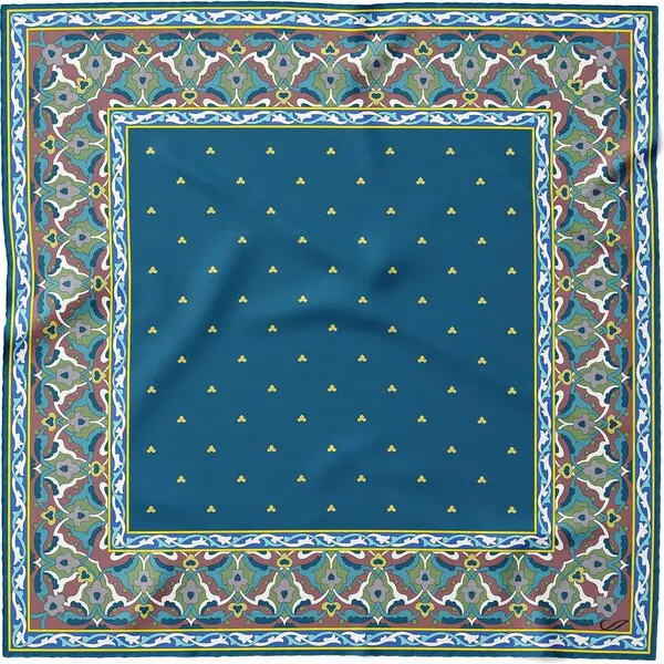 ELIZABETTA Enricosilk Pocket Square For - Teal
