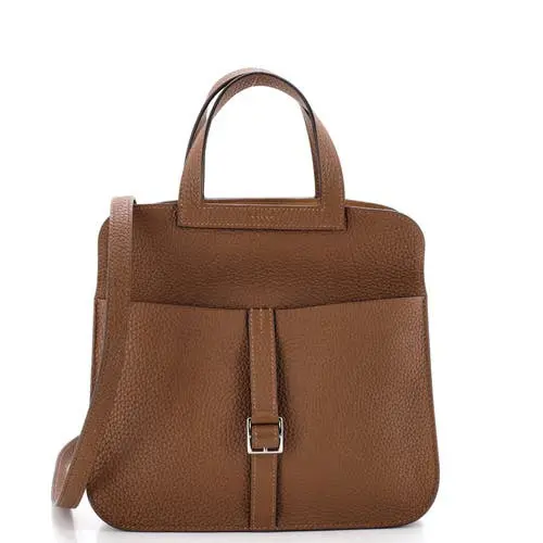 Hermès Halzan Bag Verso Clemence 25 - Alezan