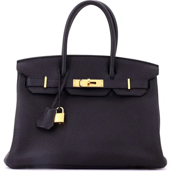 Hermès Birkin Handbag Black Togo With Gold Hardware 30 - Noir