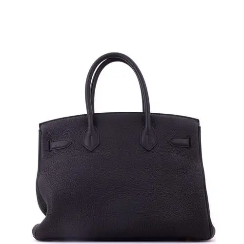 Hermès Birkin Handbag Black Togo With Gold Hardware 30