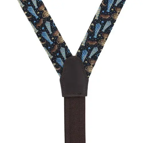 Trafalgar Father Knows Best Silk Button End Suspenders