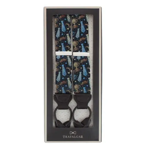 Trafalgar Father Knows Best Silk Button End Suspenders