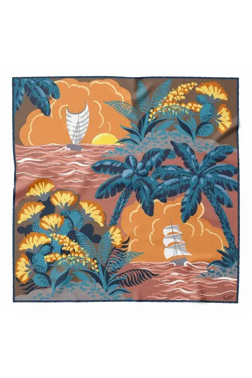 ELIZABETTA Isolasilk Pocket Square For - Peach