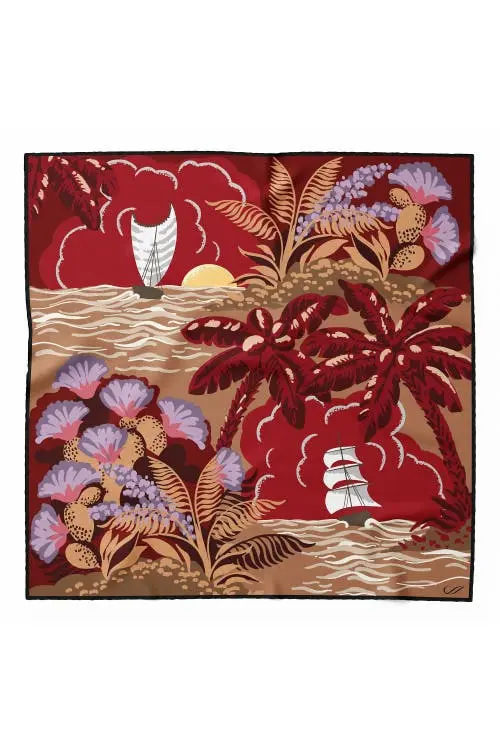 ELIZABETTA Isolasilk Pocket Square For - Red