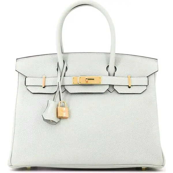 Hermès Birkin Handbag Grey Togo With Gold Hardware 30 - Gris Neve
