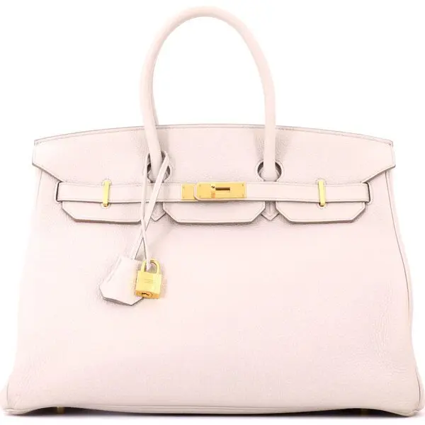 Hermès Birkin Handbag Light Togo With Gold Hardware 35 - Beton