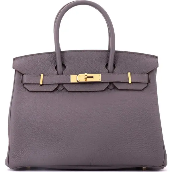 Hermès Birkin Handbag Grey Togo With Gold Hardware 30 - Etain