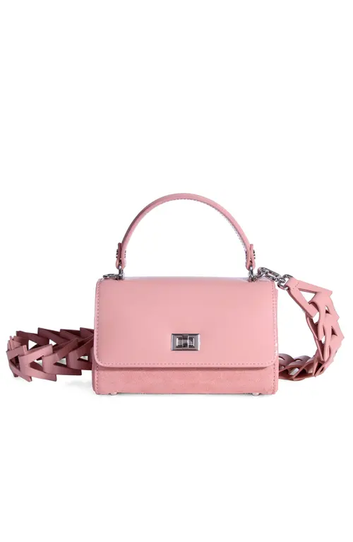 JURGI Suede And Patent Leather Bag - Dusty Rose