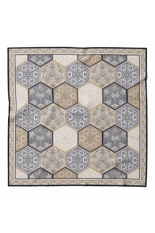 ELIZABETTA Dantesilk Pocket Square For - Grey