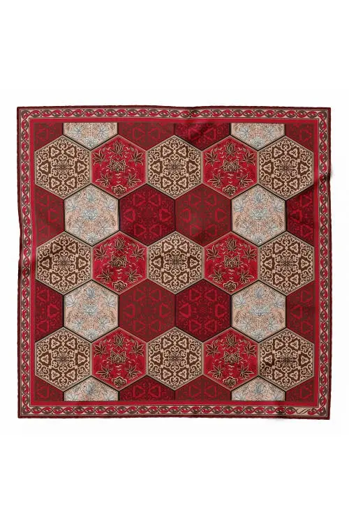 ELIZABETTA Dantesilk Pocket Square For - Red