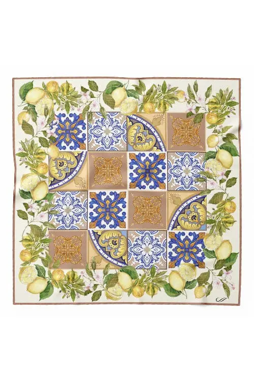ELIZABETTA Messinasilk Pocket Square For - Terracotta