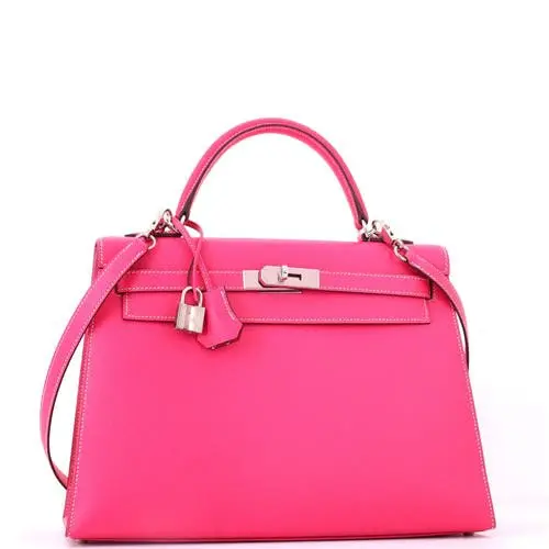 Hermès Kelly Handbag Pink Epsom With Palladium Hardware 32 - Rose Tyrien
