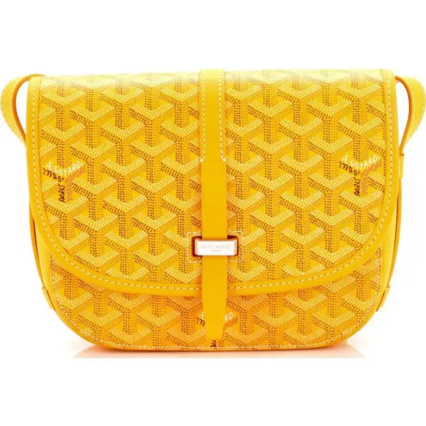 Goyard Belvedere Ii Messenger Bag Coated Canvas Pm - Yellow