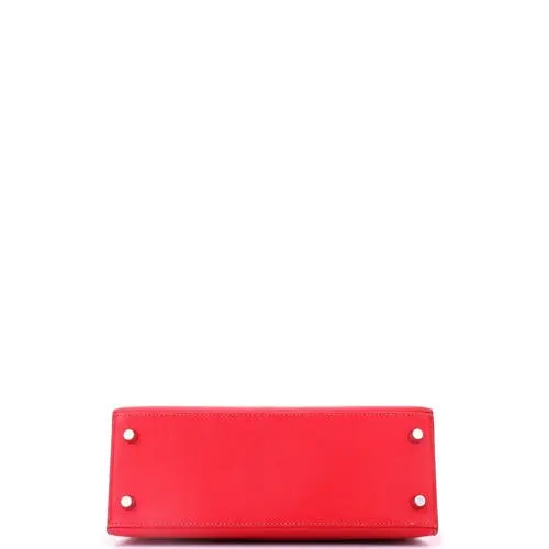 Hermès Kelly Handbag Pink Epsom With Palladium Hardware 25