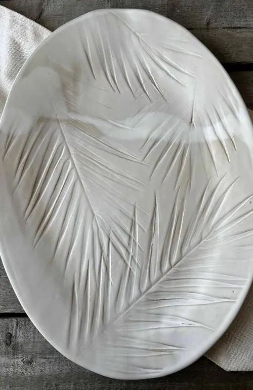 GINA DE SANTIS CERAMICS Alwood Fern Statement Platter