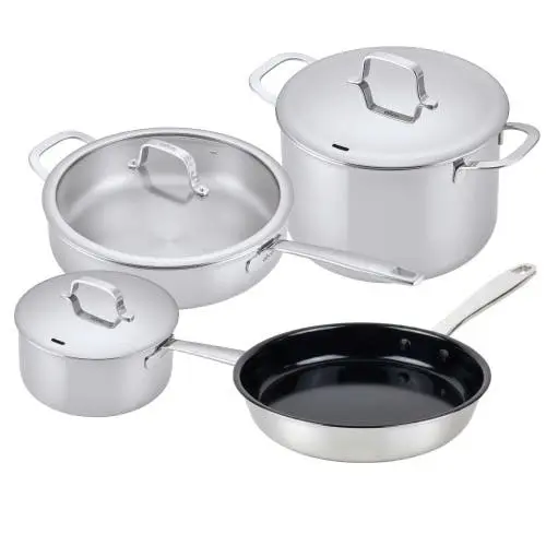 ALVA Maestro 7-piece Hybrid Stainless Steel Cookware Set - Black