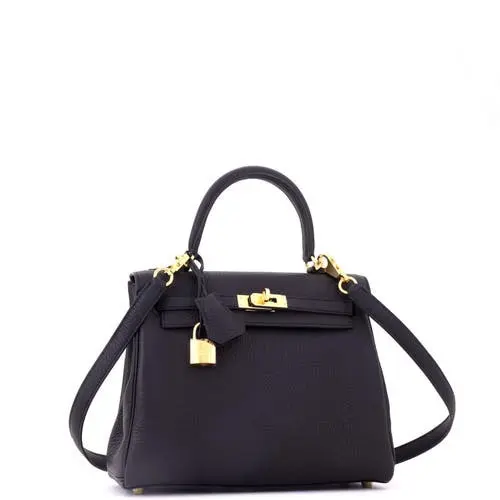 Hermès Kelly Handbag Black Togo With Gold Hardware 25 - Noir