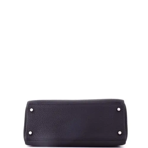 Hermès Kelly Handbag Black Togo With Palladium Hardware 28 - Noir