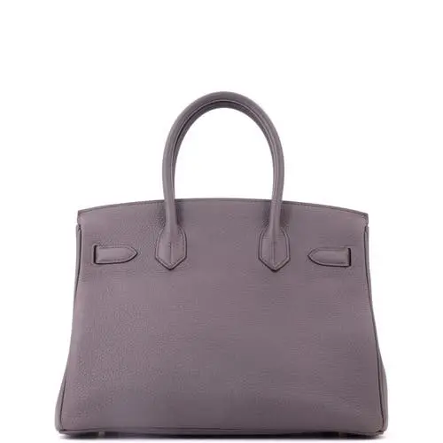 Hermès Birkin Handbag Grey Togo With Gold Hardware 30 - Etain