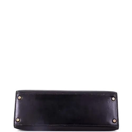 Hermès Kelly Handbag Black Box Calf With Gold Hardware 32