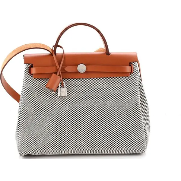Hermès Herbag Zip Criss Viking Toile And Leather 31