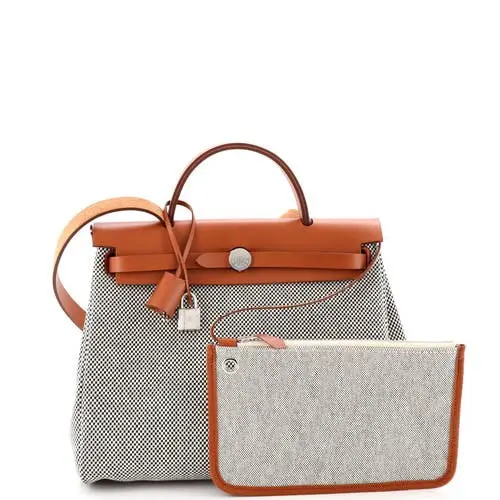 Hermès Herbag Zip Criss Viking Toile And Leather 31