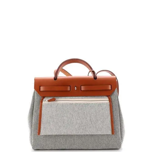 Hermès Herbag Zip Criss Viking Toile And Leather 31