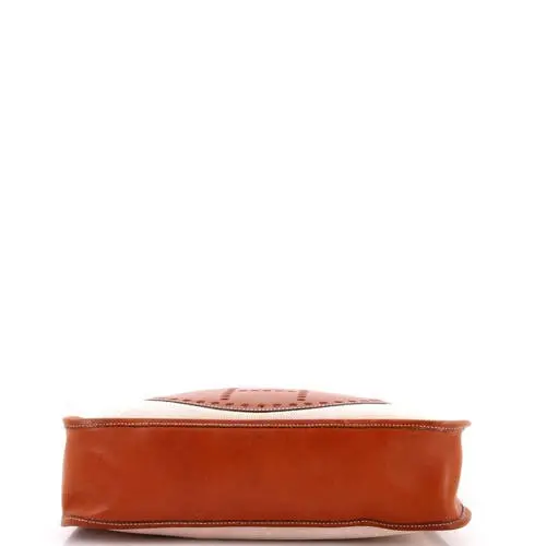 Hermès Evelyne Bag Gen I Toile And Leather Pm - Ecru