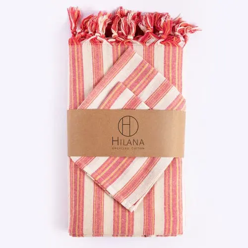 ECO HILANA Andana Striped Tablecloth Set
