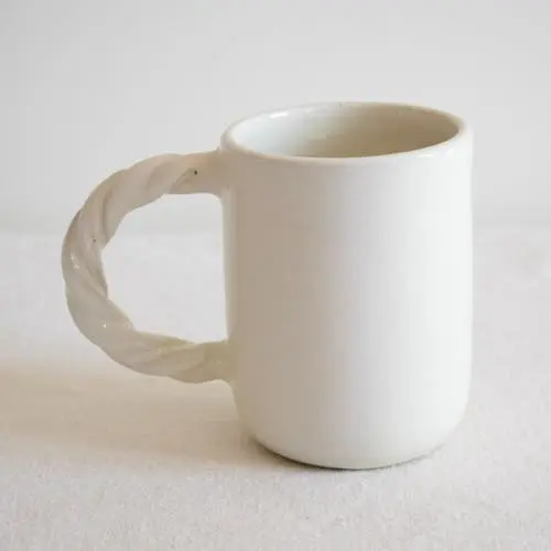 APARTMENT F Handcrafted Twisted Handle Ceramic Mug