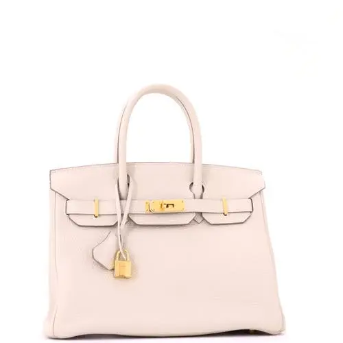 Hermès Birkin Handbag Light Togo With Gold Hardware 30 - Craie