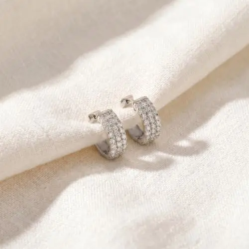 BLISS DIAMOND 1/2 Ct Lab Grown Diamond Hoop Earrings