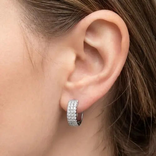 BLISS DIAMOND 1/2 Ct Lab Grown Diamond Hoop Earrings