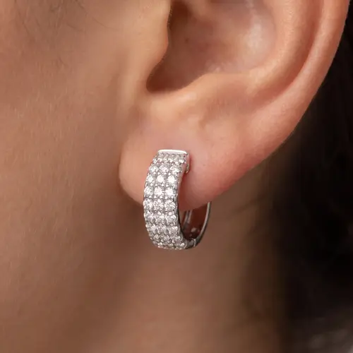 BLISS DIAMOND 1/2 Ct Lab Grown Diamond Hoop Earrings