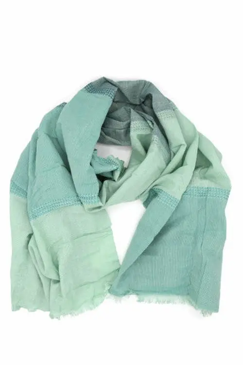 FAIR ANITA Woven Ocean Block Scarf